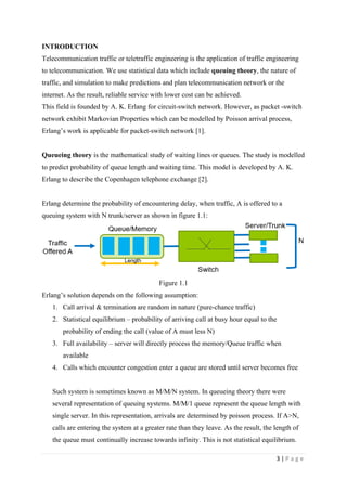 MATLAB to simulate packet traffic - M/M/1 queue with Erlang C distribution | PDF