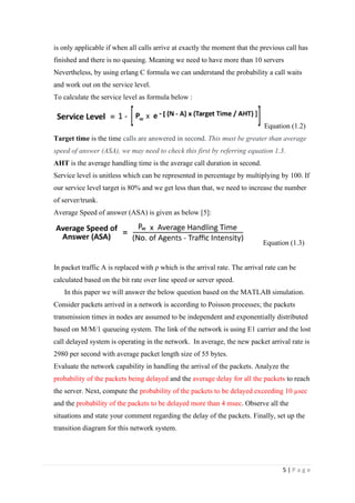 MATLAB to simulate packet traffic - M/M/1 queue with Erlang C ...