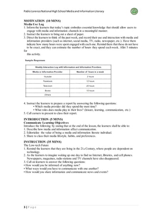 Media and Information Daily Log | DOCX | Internet for Beginners | Internet