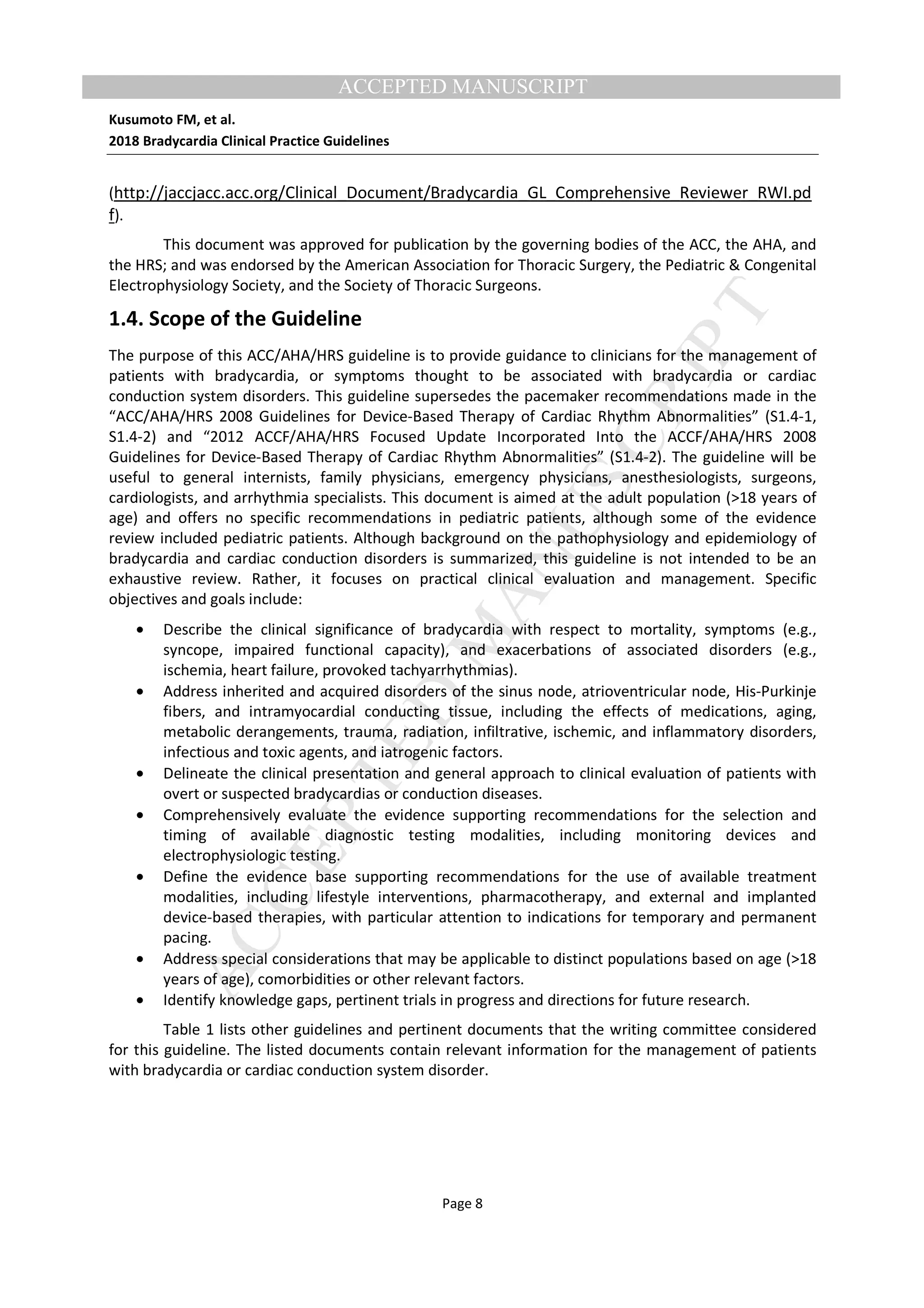 2018 ACC - AHA - HRS guideline on the evaluation and management of ...