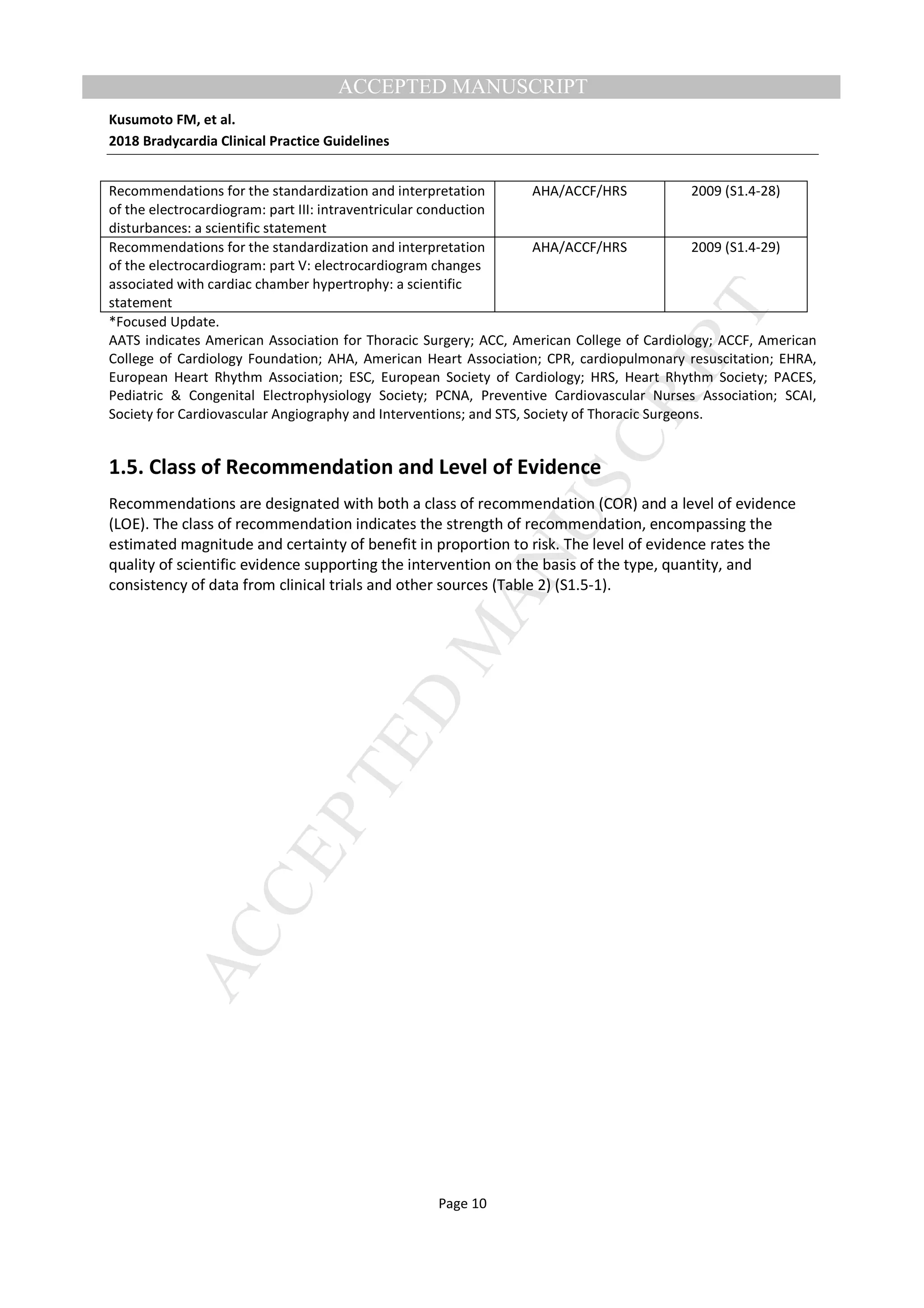 2018 ACC - AHA - HRS guideline on the evaluation and management of ...