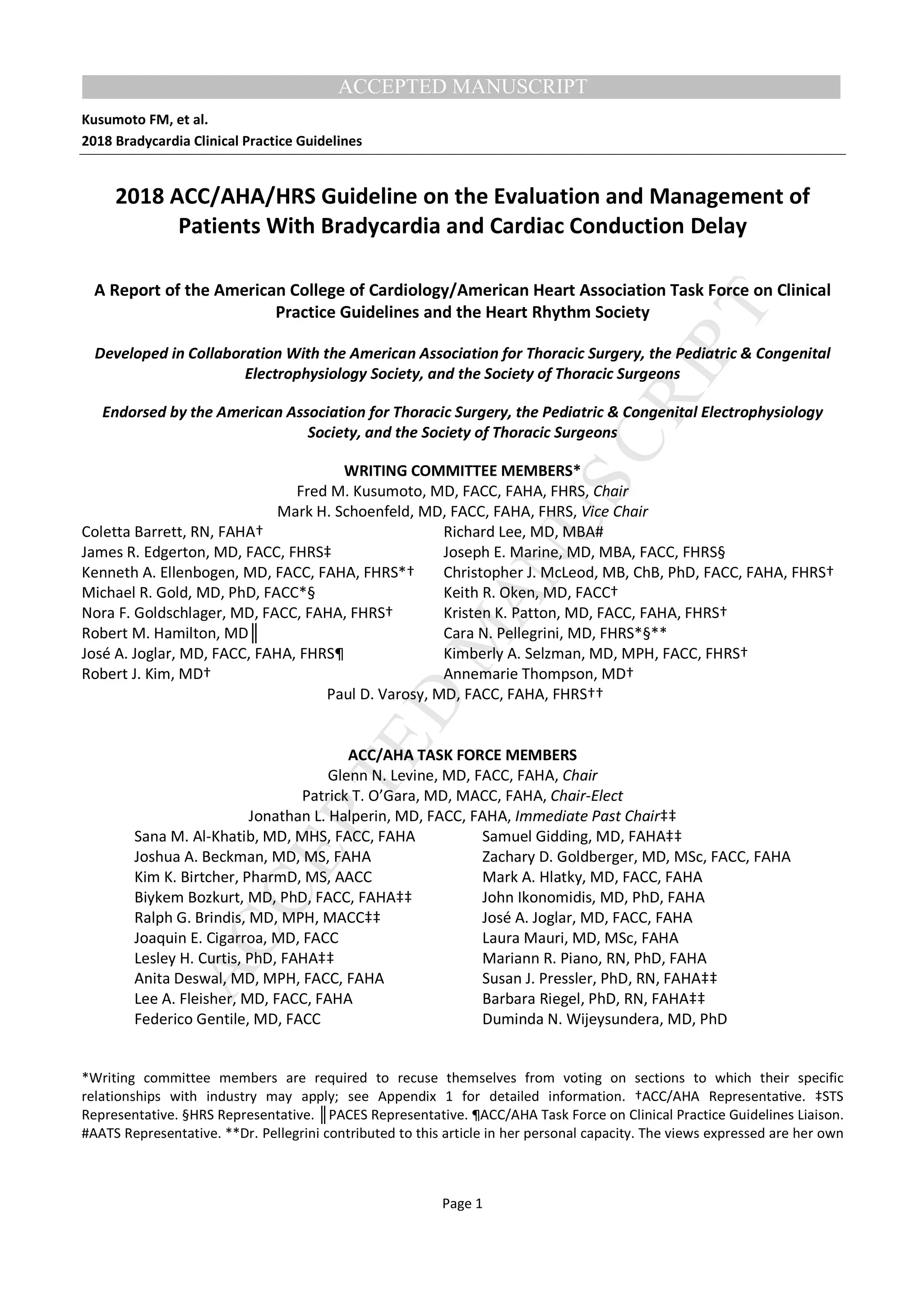 2018 ACC - AHA - HRS guideline on the evaluation and management of ...