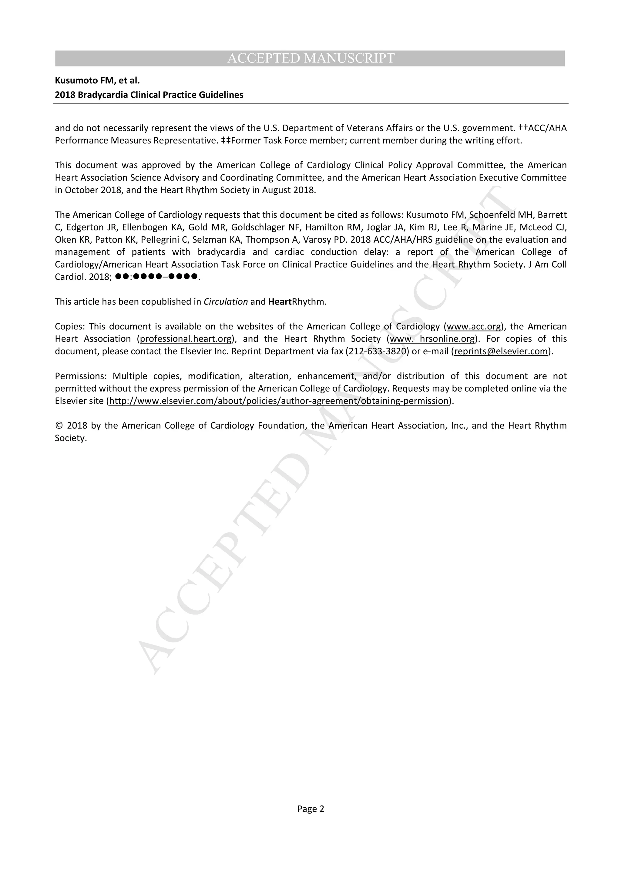 2018 ACC - AHA - HRS guideline on the evaluation and management of ...
