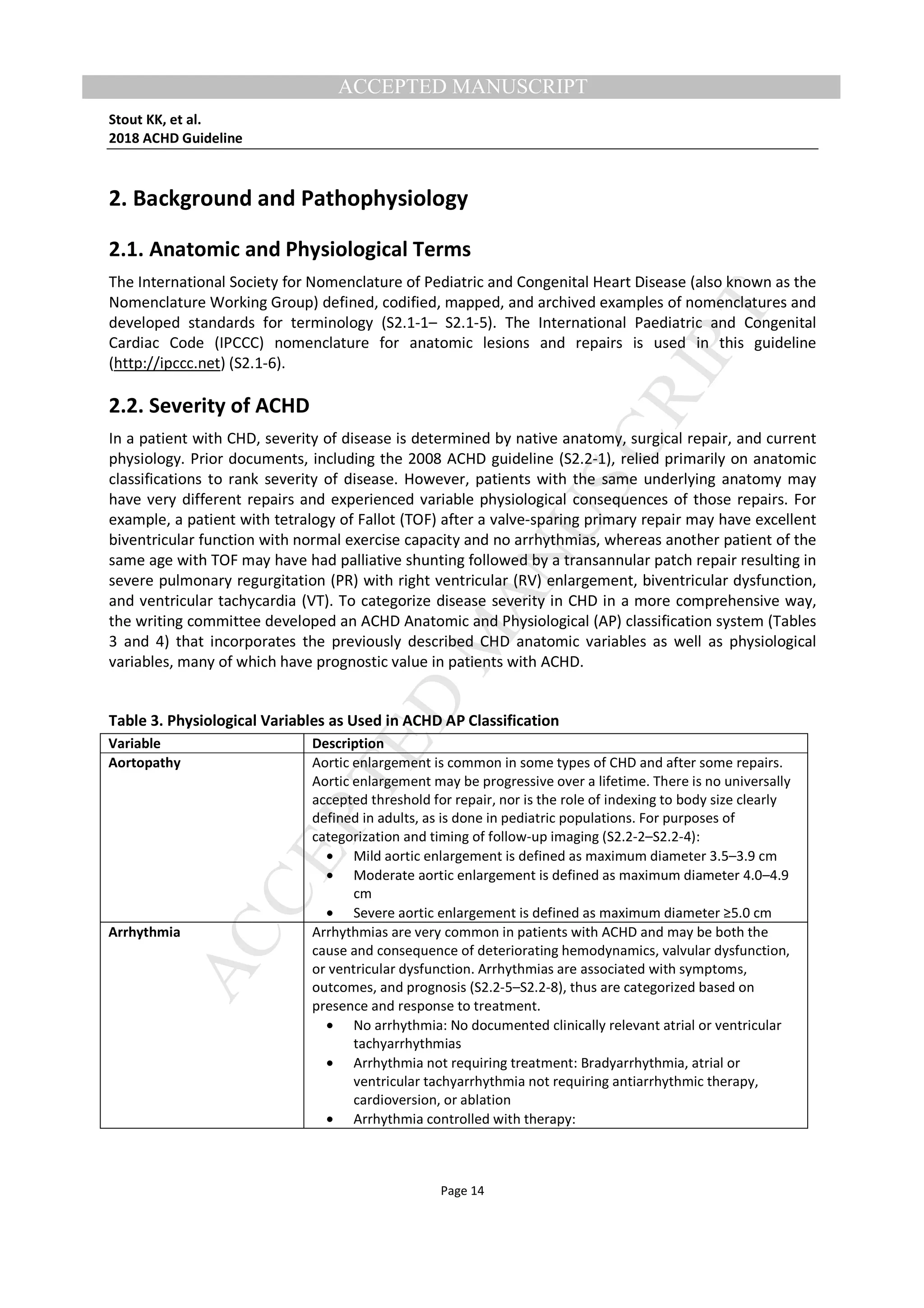 2018 ACC AHA guideline for the management of adults with congenital ...
