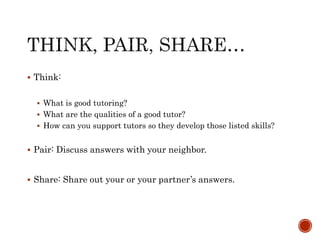 Course-embedded Tutoring: Training & Support | PPT