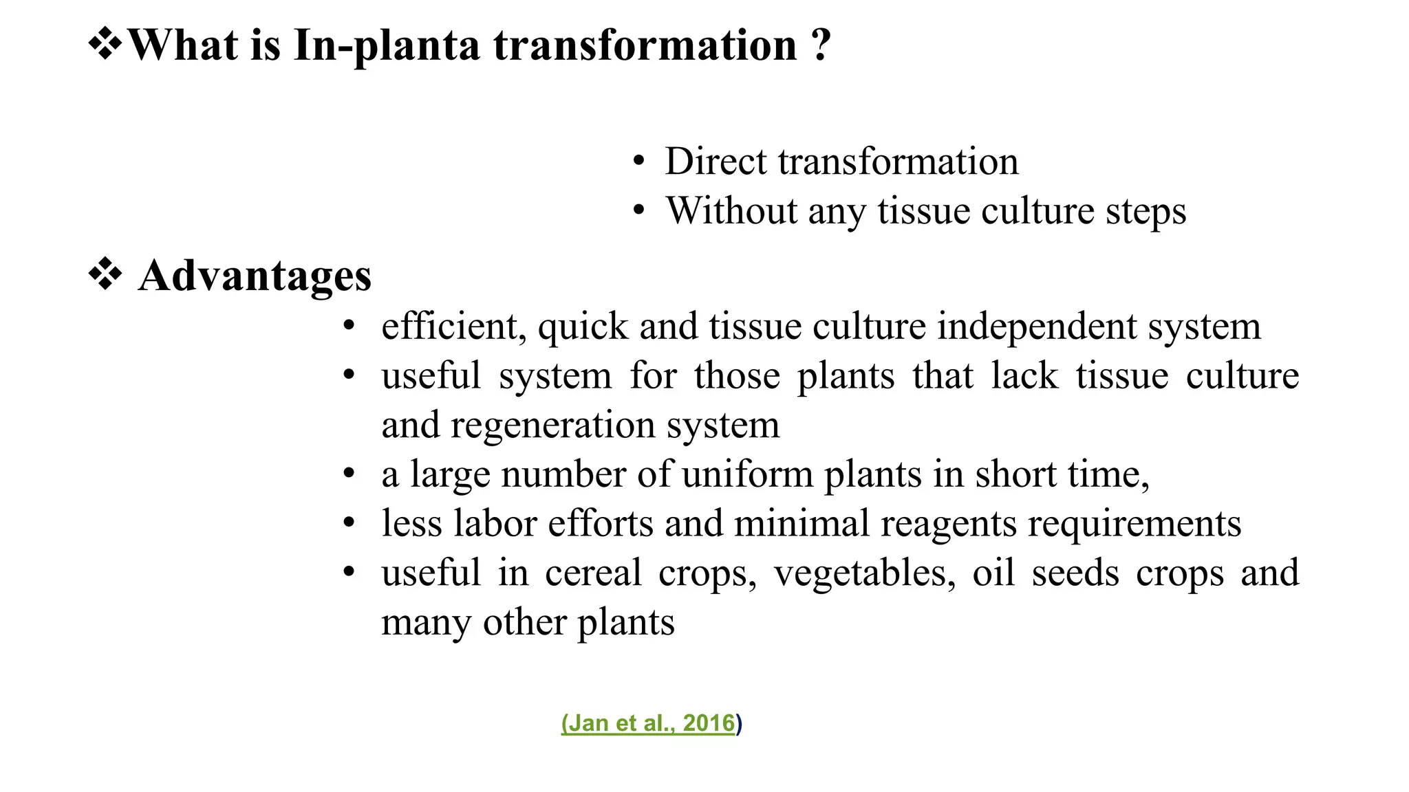 In-planta transformation: recent advances | PPTX