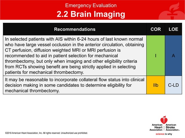 2018 AHA ASA guideline - guidelines for the early management of ...