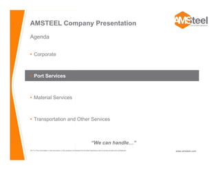 AMSTEEL company presentation 2018 | PDF