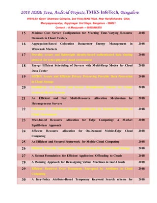 2018 and 2019 java ieee projects list | PDF