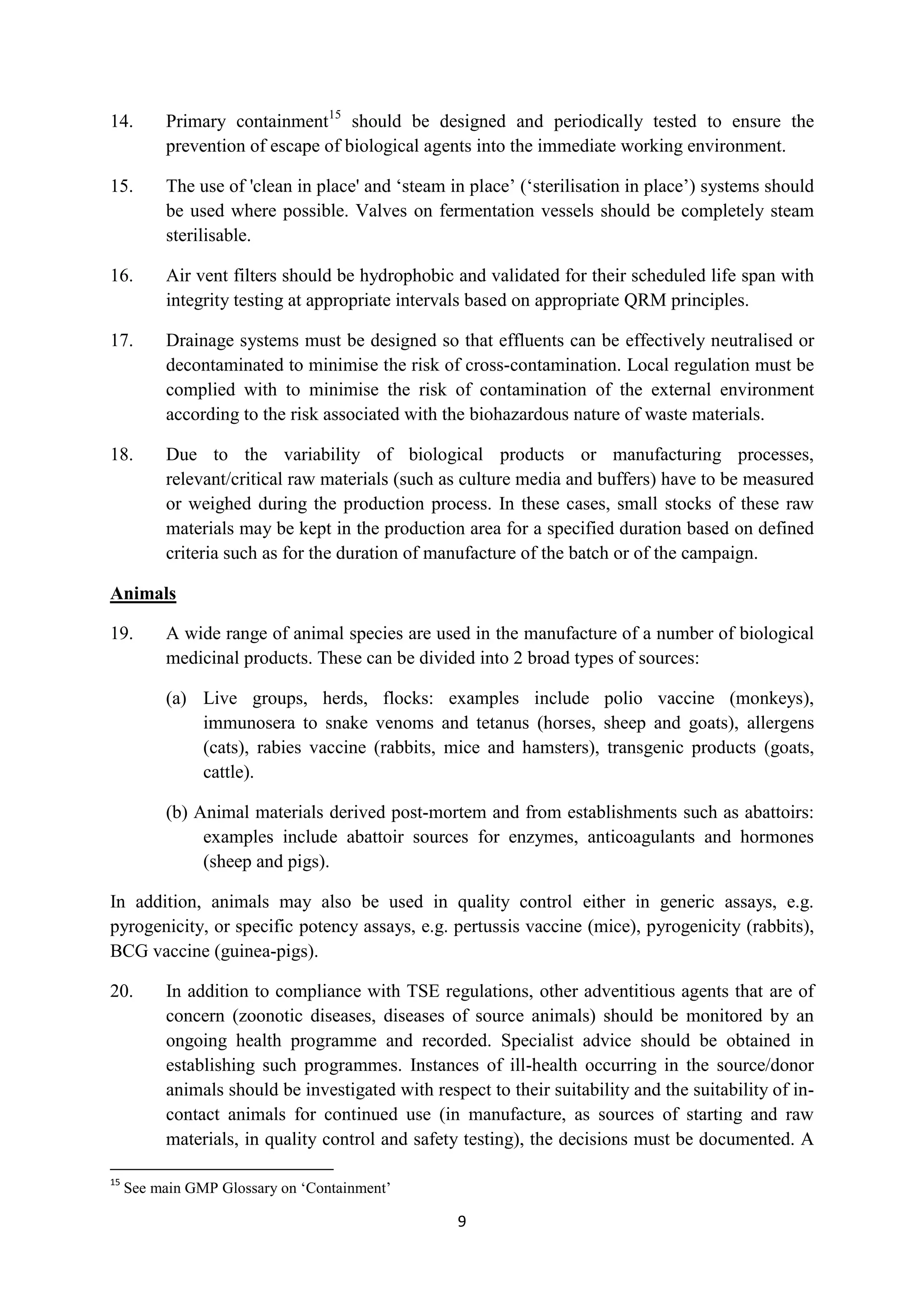 GMP EU annex 2 | PDF