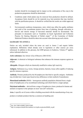 GMP EU annex 2 | PDF