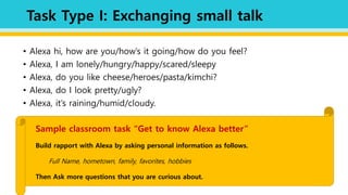 Designing L2 Interactive Tasks with an Artificial Intelligence Robot | PPT