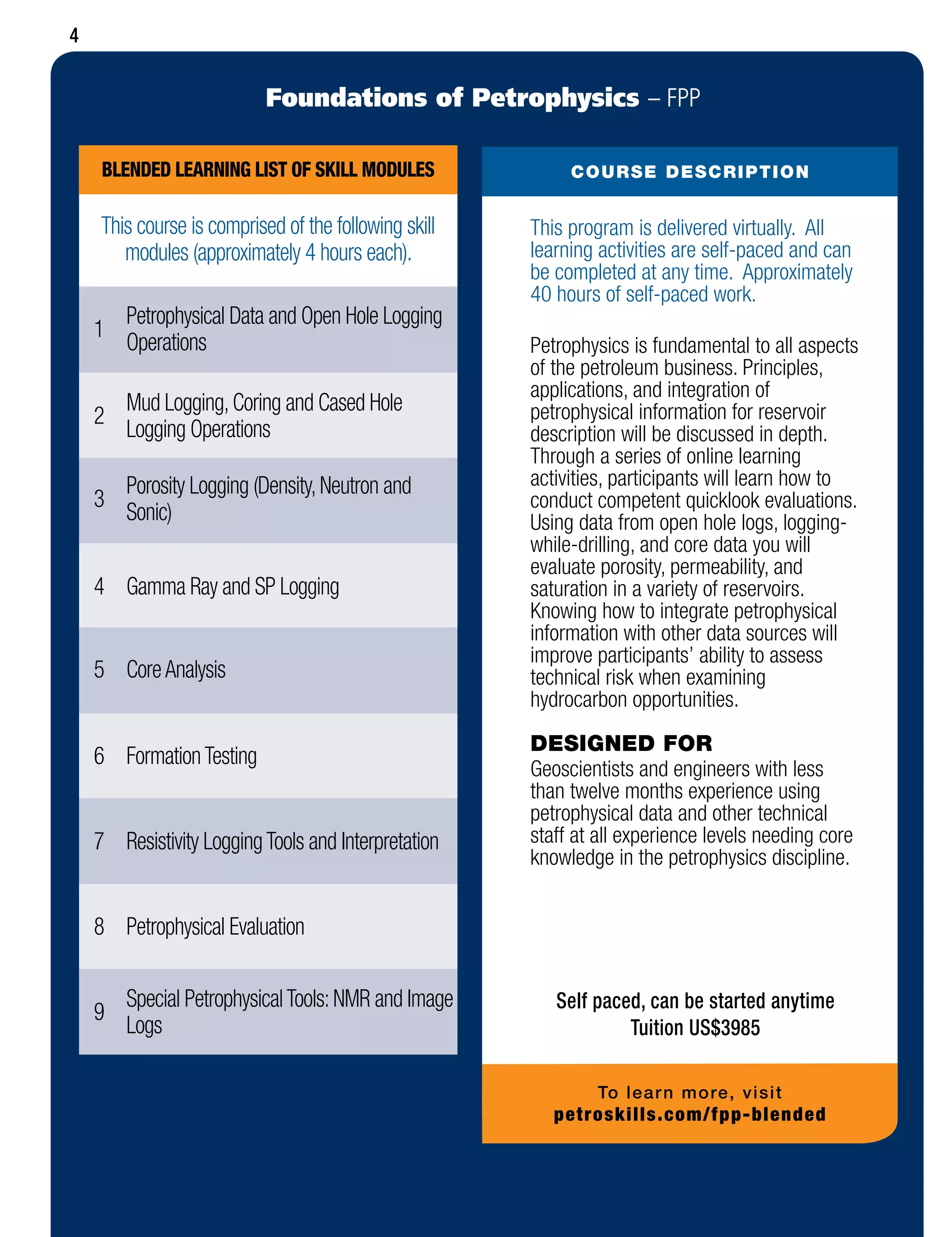 2018 PetroSkills Blended/Virtual Training Guide | PDF