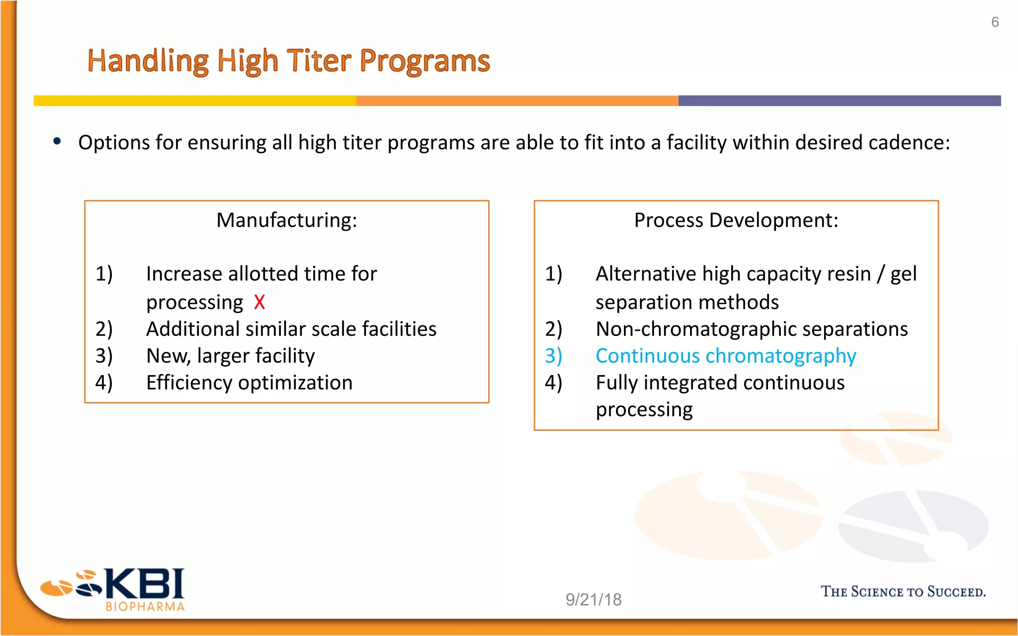 Handling High Titer Processes and Strategies for DSP Facility Fit | KBI ...