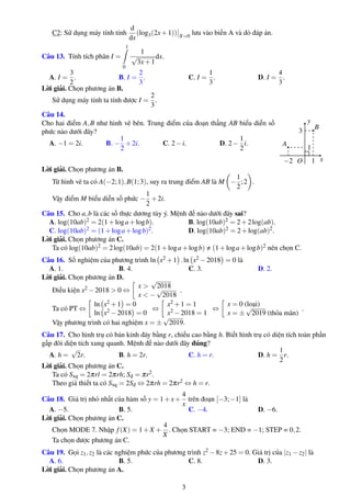 Hướng Dẫn Giải Đề Thi Thử Chuyên ĐH Vinh lần 1 năm 2018 | PDF
