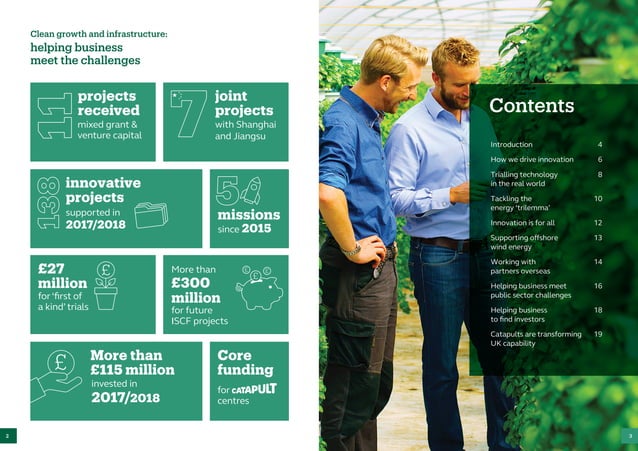 2018 Innovate UK Clean Growth and Infrastructure Brochure | PDF