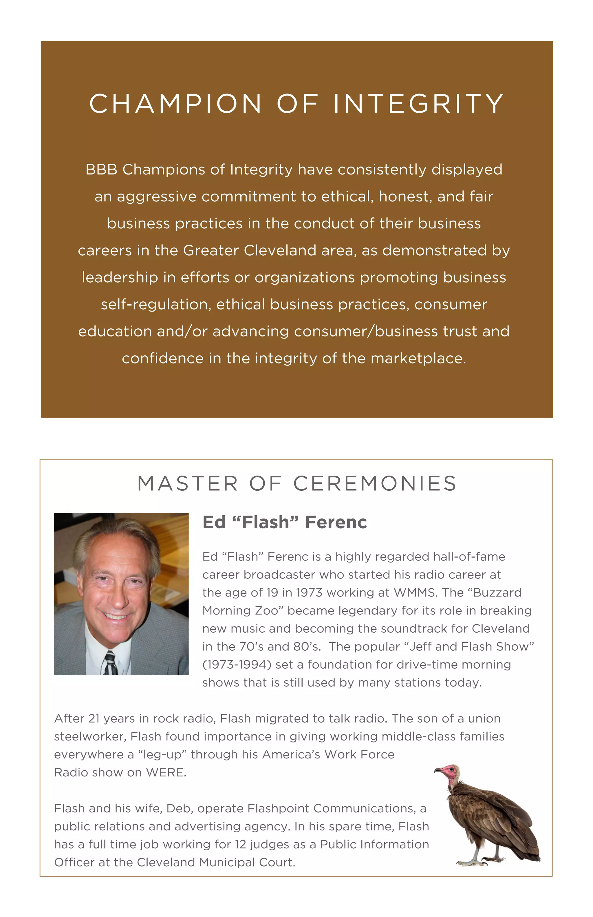 2018 Celebration of Integrity Program | PDF | Free Download