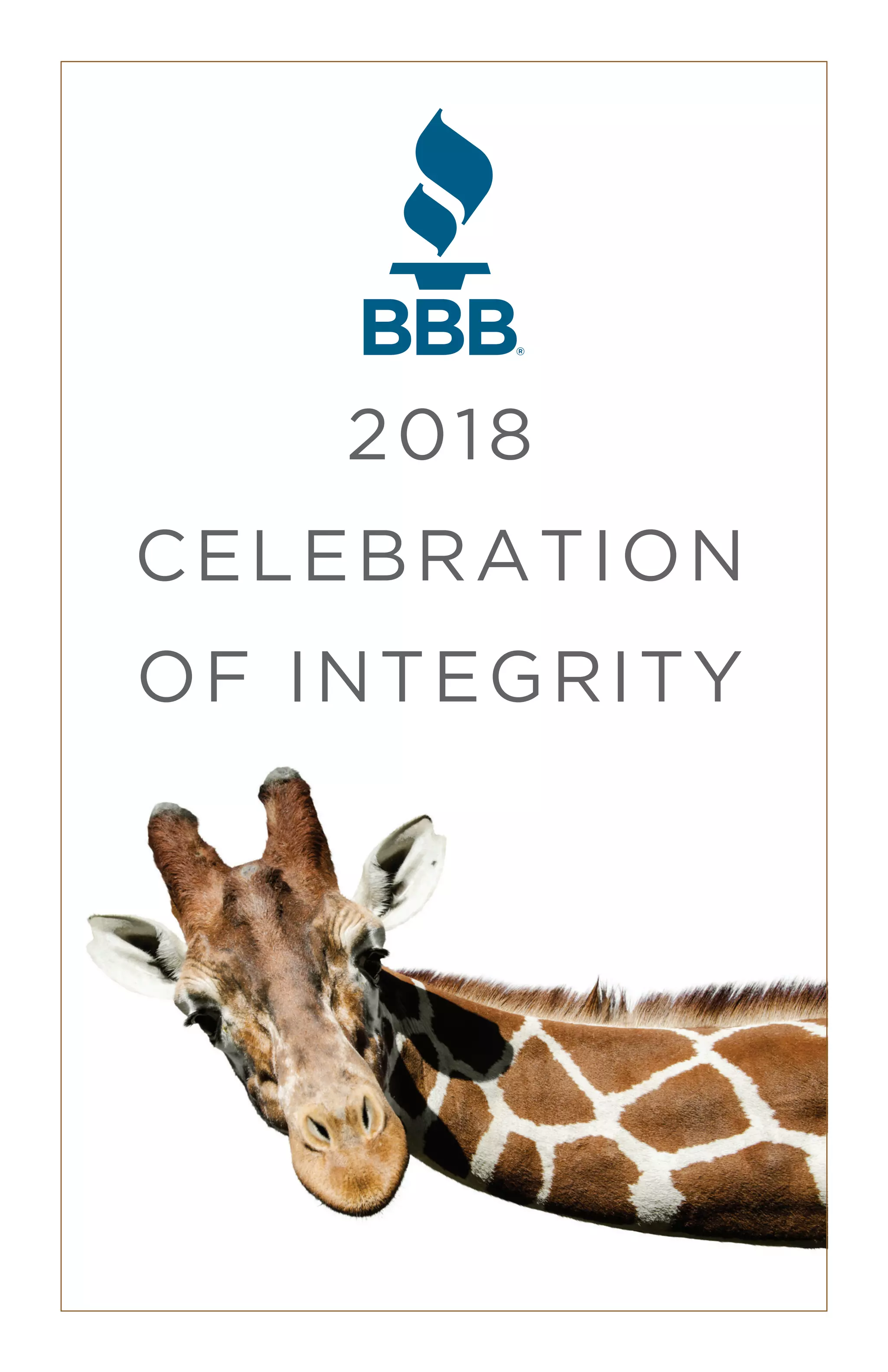 2018 Celebration of Integrity Program | PDF