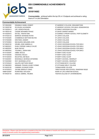2018 commendable achievement | PDF
