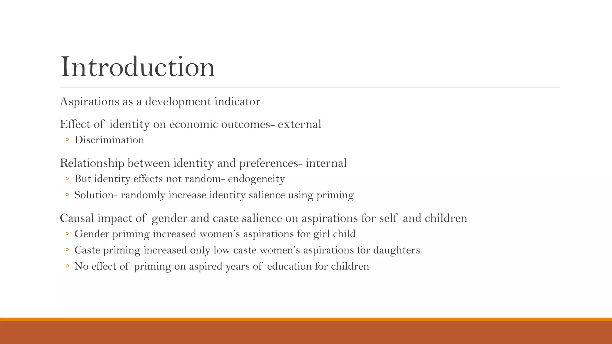 Does identity affect aspirations in rural areas? An examination from ...