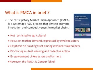Validating gender in value chains tools: the case of the PMCA | PPTX