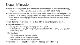 Male out-migration and women's work and empowerment in Agriculture: the ...