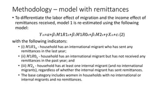 Male out-migration and women's work and empowerment in Agriculture: the ...