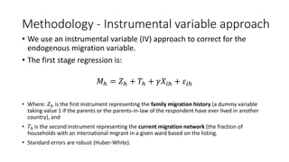 Male out-migration and women's work and empowerment in Agriculture: the ...