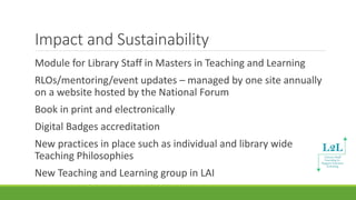 Aligning library staff continuing professional development with the ...