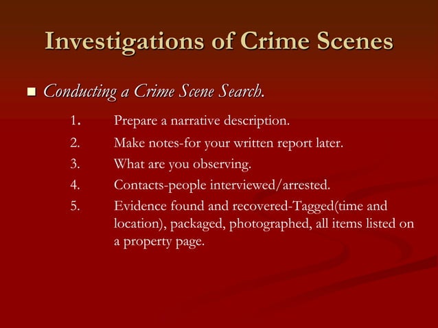 2018 Crime Scenes, Collection and Preservation of Evidence2.pptx ...
