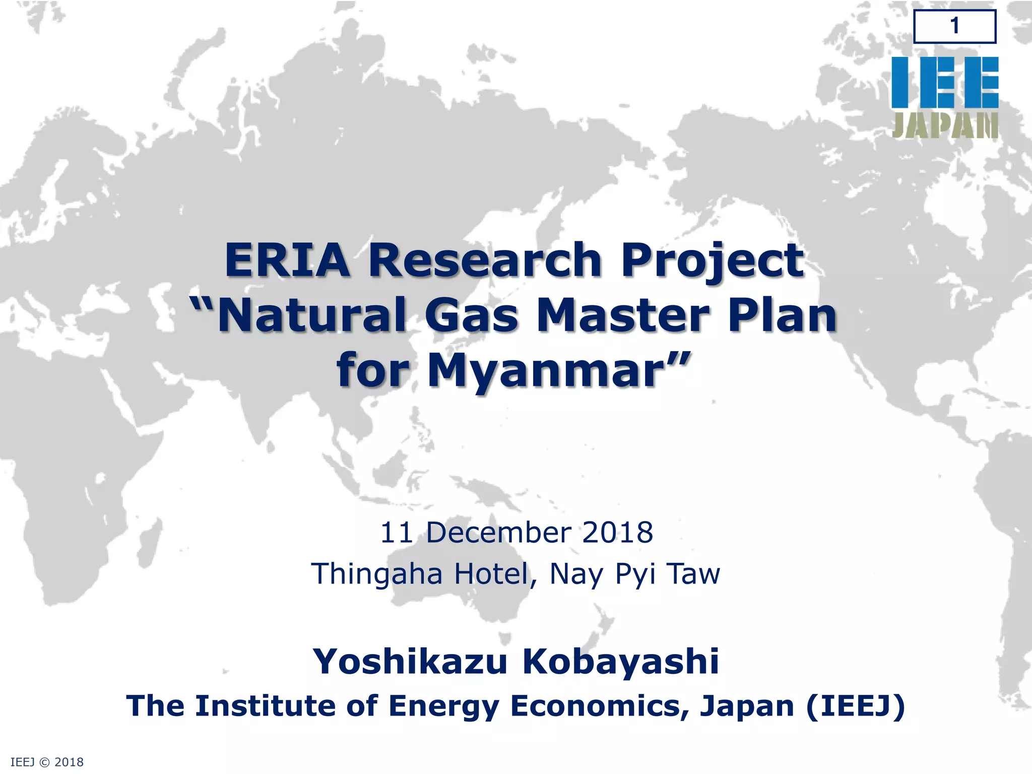 ERIA Research Project: Natural Gas Master Plan for Myanmar | PDF