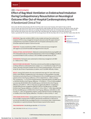2018 Effect of Bag-Mask Ventilation vs Endotracheal Intubation During ...