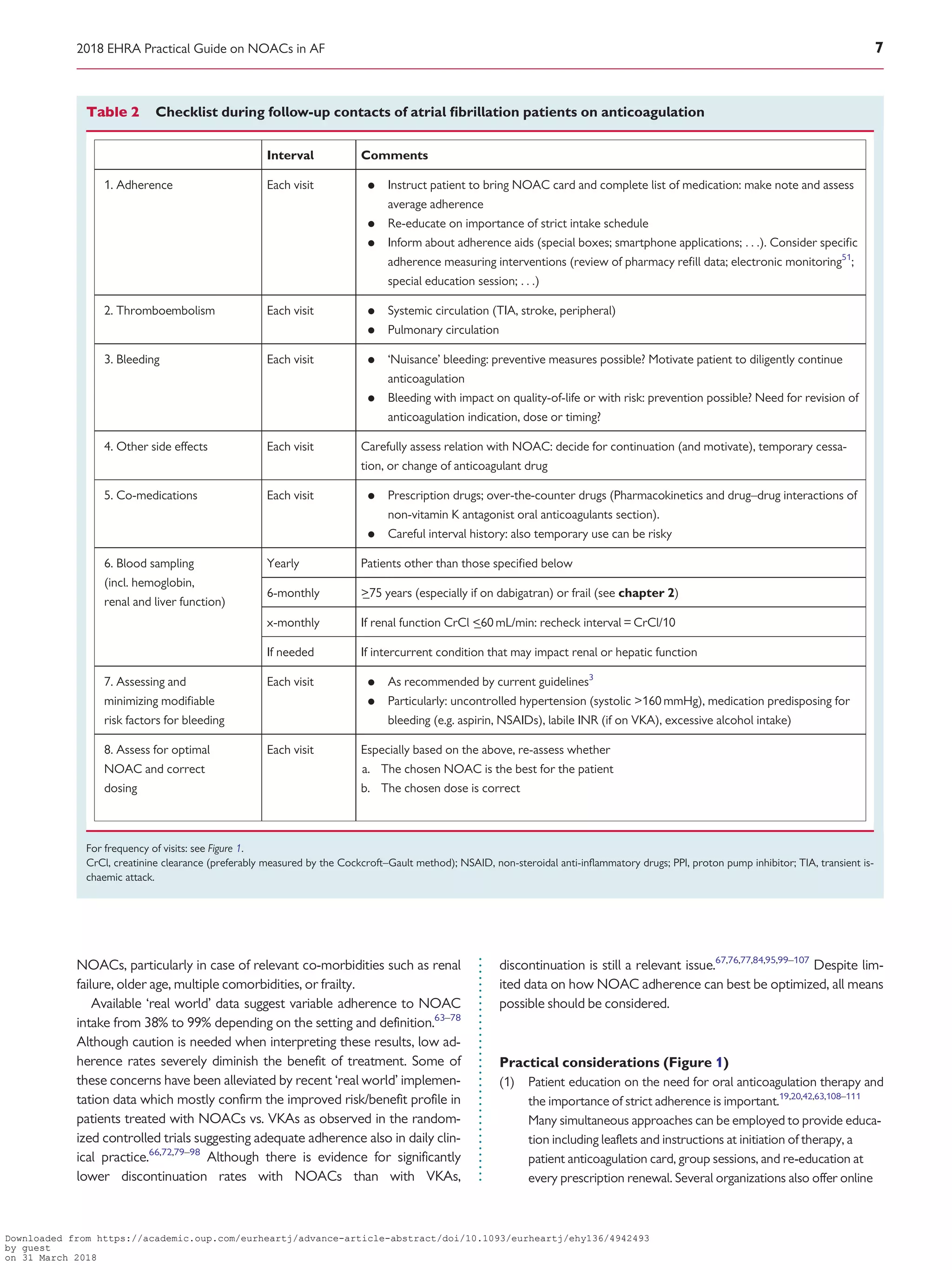 2018 ehra practical guide on the use of non vitamin k antagonist oral ...
