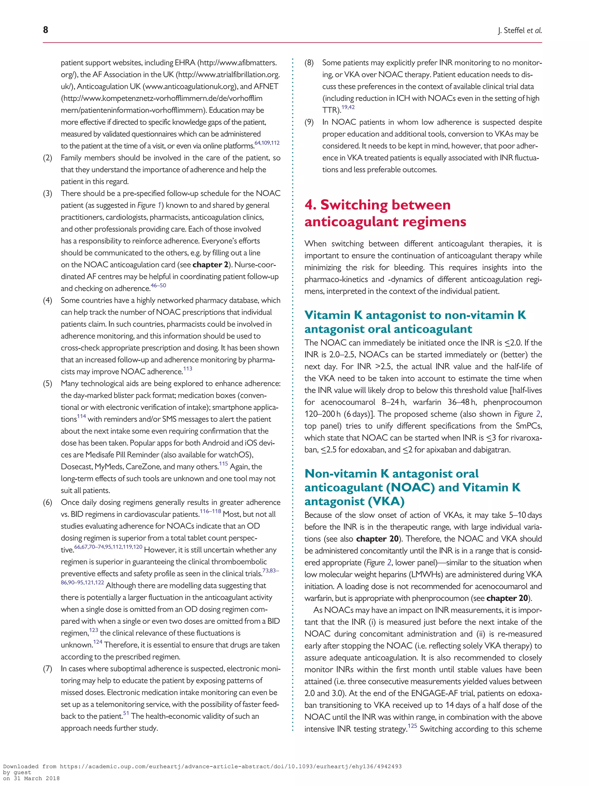 2018 ehra practical guide on the use of non vitamin k antagonist oral ...