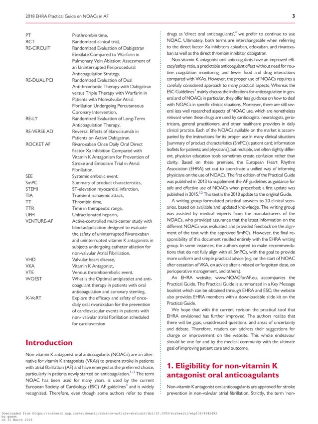 2018 ehra practical guide on the use of non vitamin k antagonist oral ...
