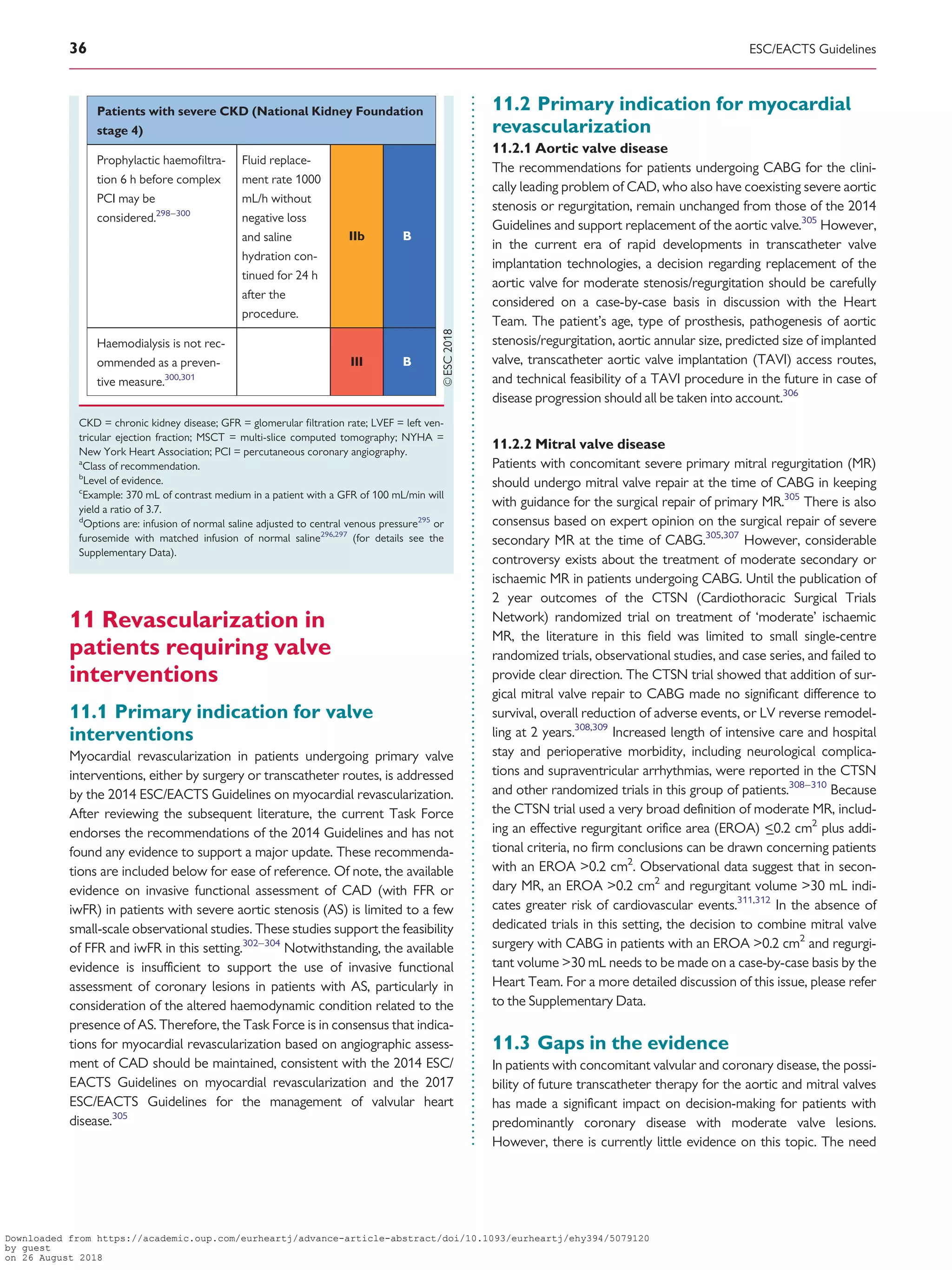 2018 esc eacts guidelines on myocardial revascularization | PDF
