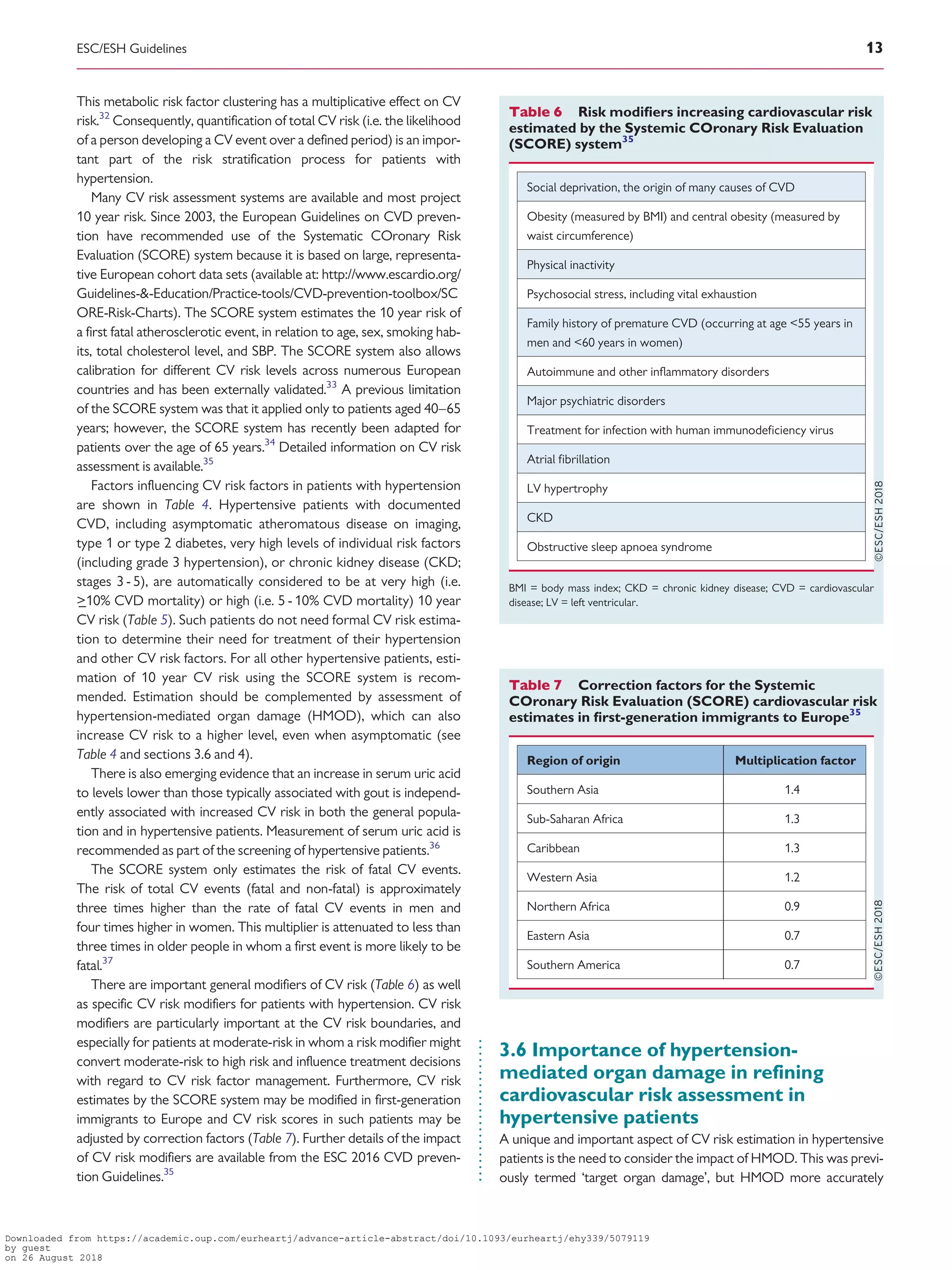 2018 Esc Esh Guidelines For The Management Of Arterial Hypertension Pdf