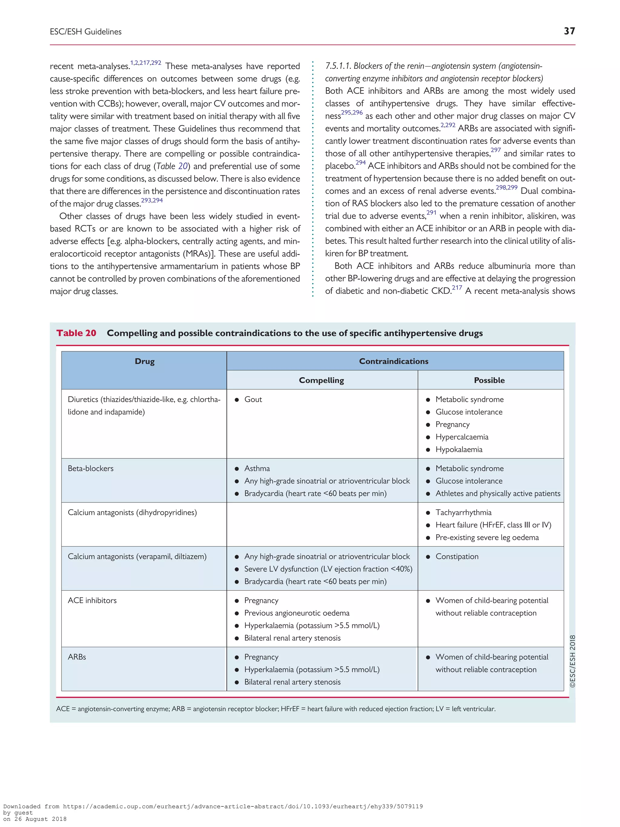 2018 esc esh guidelines for the management of arterial hypertension | PDF