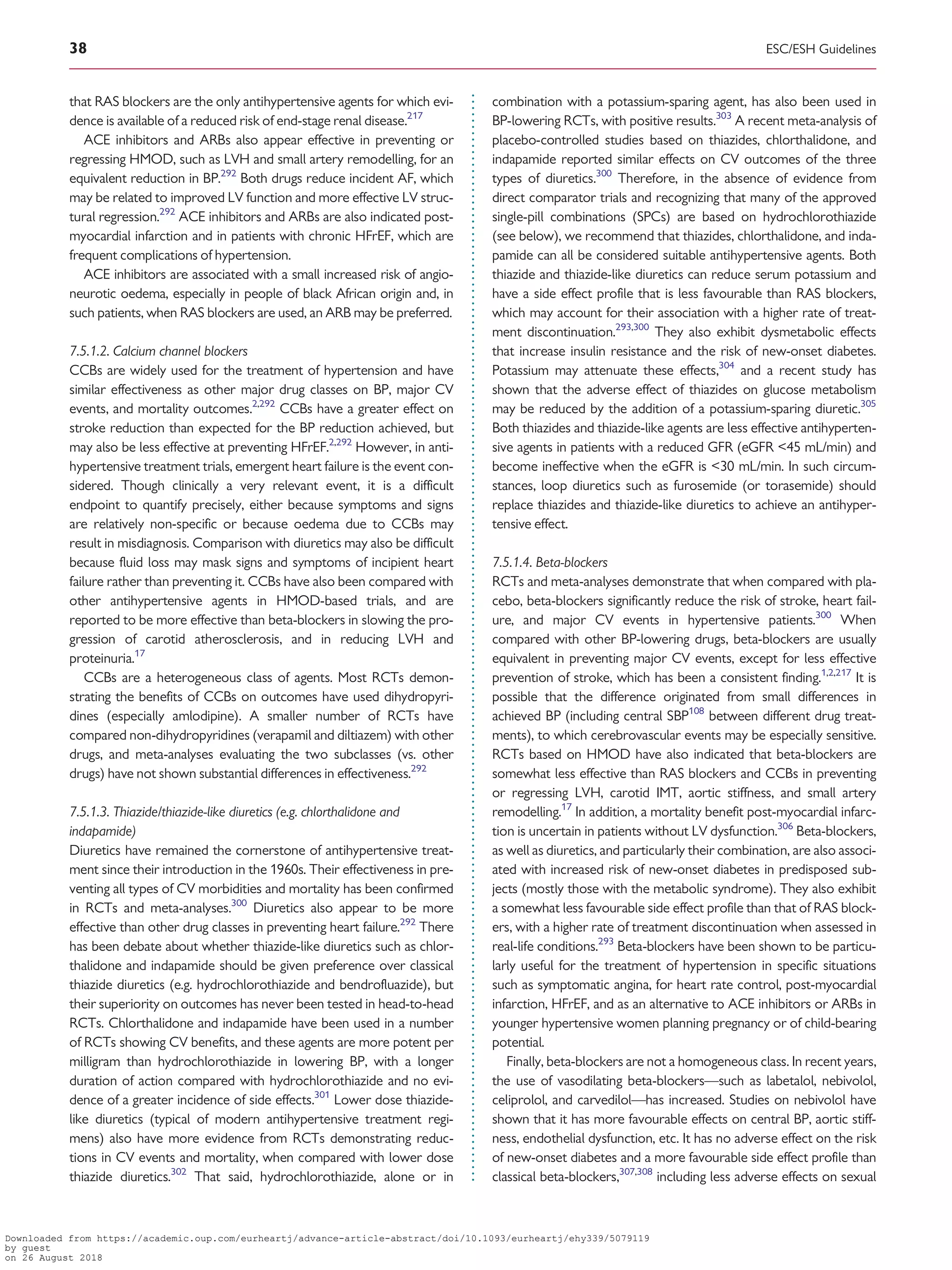 2018 esc esh guidelines for the management of arterial hypertension | PDF