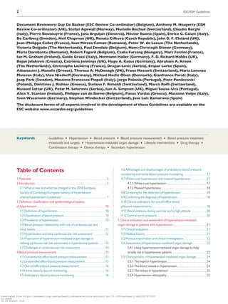 2018 esc esh guidelines for the management of arterial hypertension | PDF