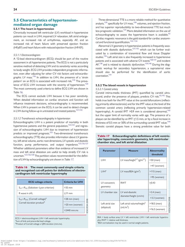 2018 esc esh guidelines for the management of arterial hypertension | PDF