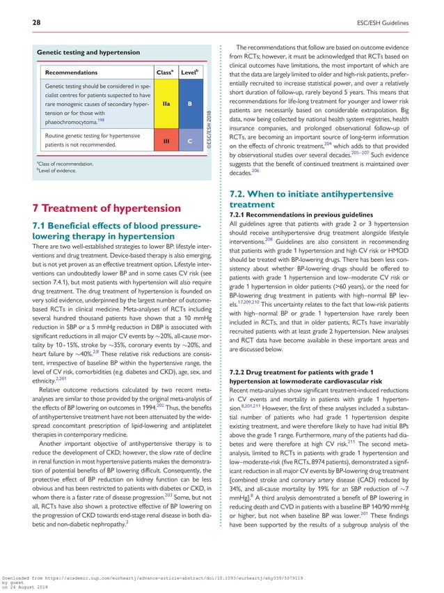 2018 esc esh guidelines for the management of arterial hypertension | PDF