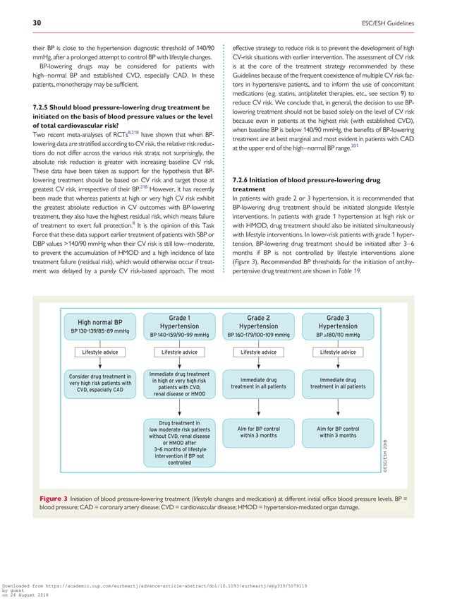 2018 esc esh guidelines for the management of arterial hypertension | PDF