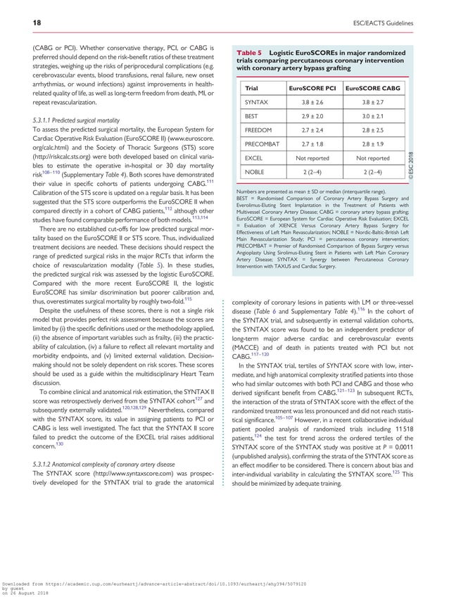 2018 esc eacts guidelines on myocardial | PDF