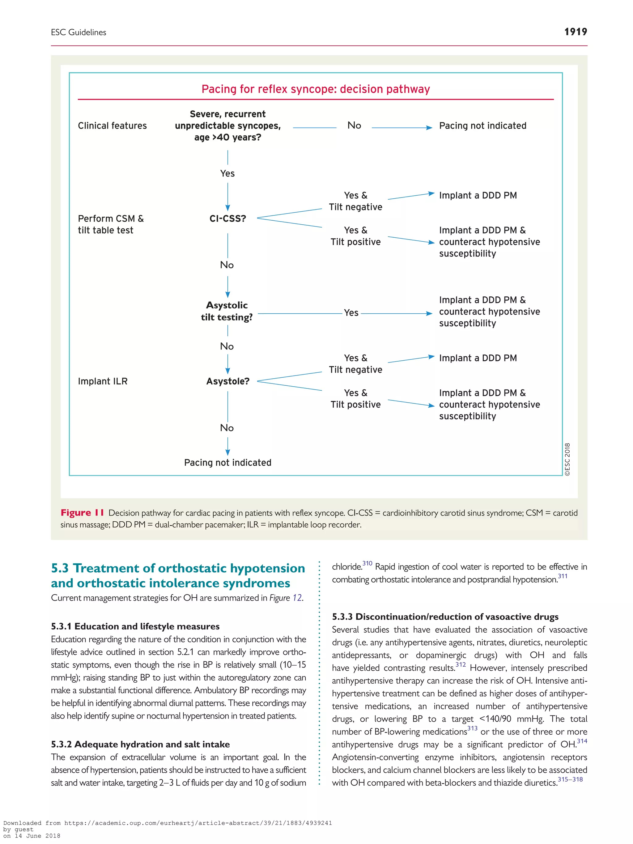 2018 esc guidelines for the diagnosis and management of syncope | PDF | Heart and Cardiovascular ...