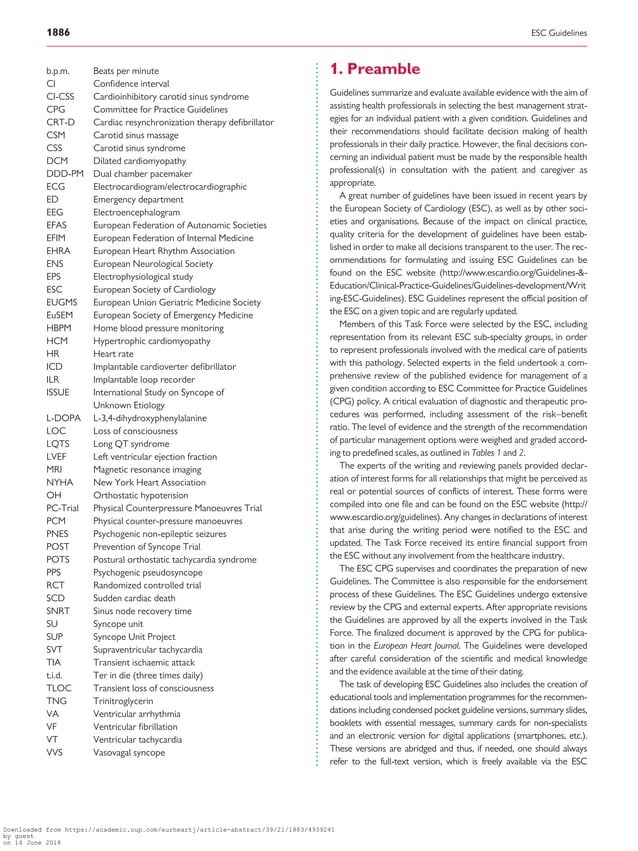 2018 Esc Guidelines For The Diagnosis And Management Of Syncope PDF 2018 Esc Guidelines For The Diagnosis And Management Of Syncope PDF