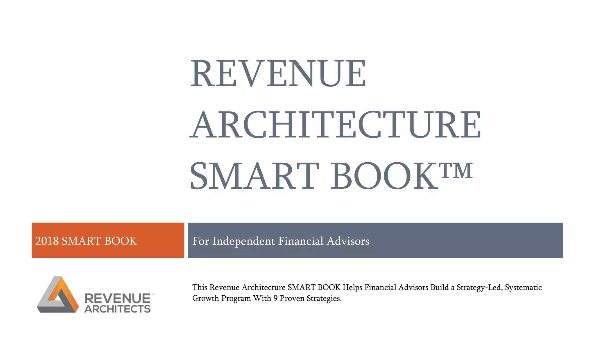2018 Financial Advisor Revenue Architecture Smart Book™ | PDF