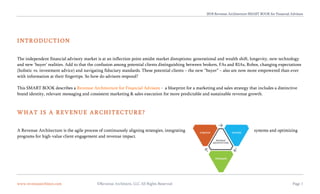 2018 Financial Advisor Revenue Architecture Smart Book™ | PPT