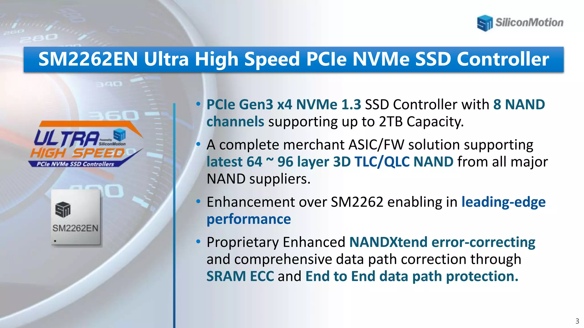 Silicon Motion NVMe PCIe SSD controllers introduction | PPTX