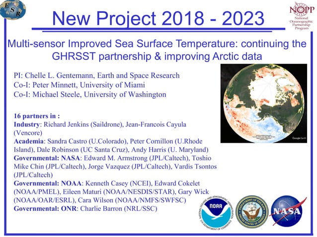 Multi-sensor Improved Sea Surface Temperatures Project | PPT